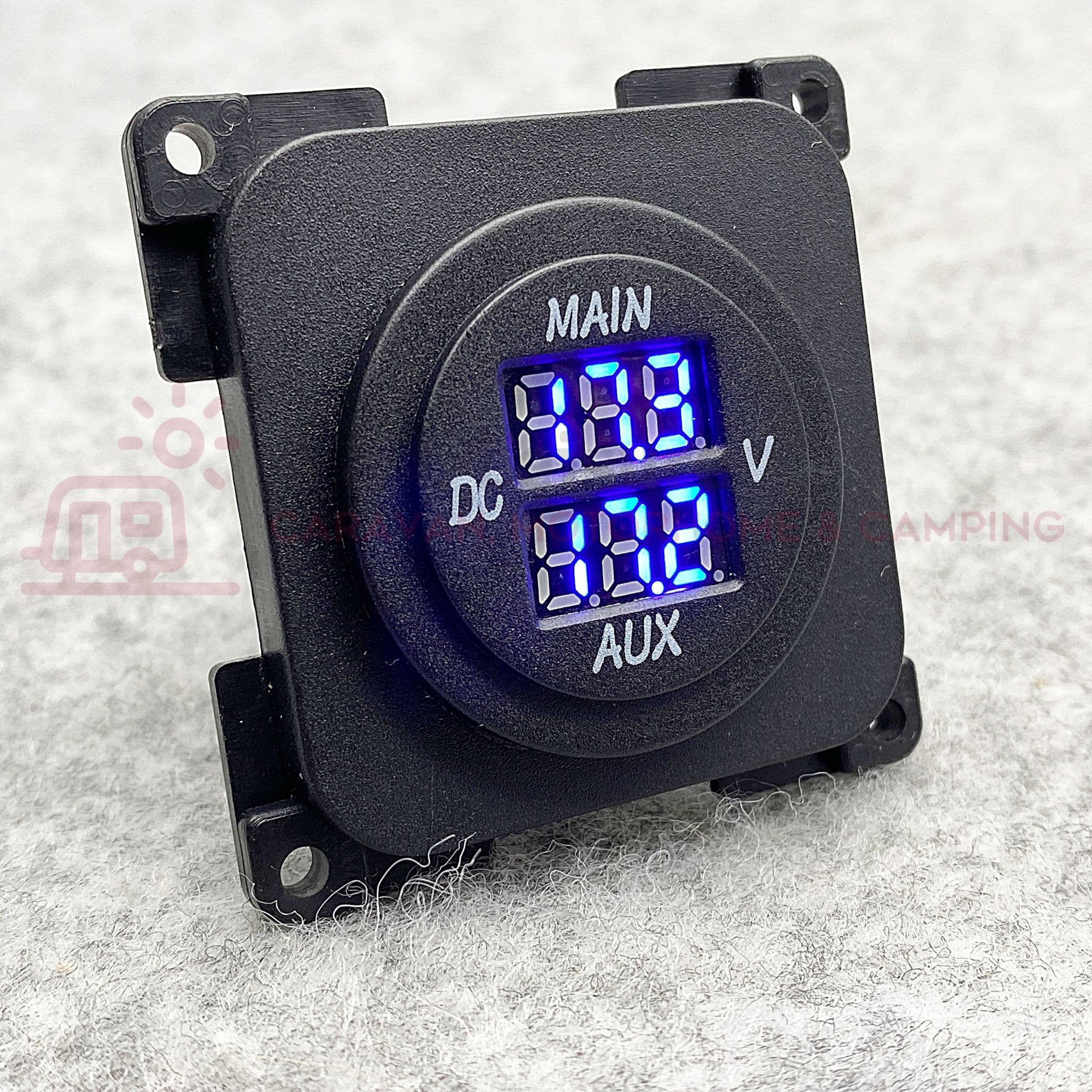 CBE C-Line Twin Dual LED Volt Meter Battery Monitor - Black Range